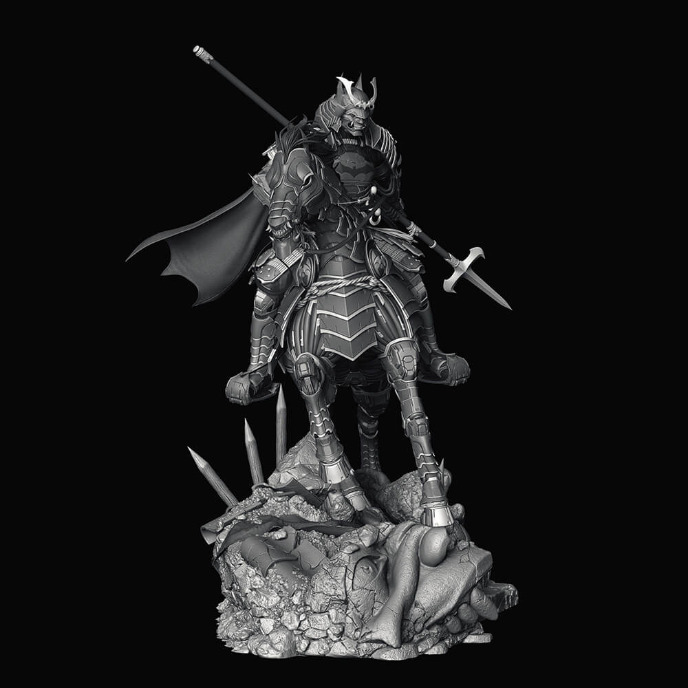 Samurai Batman - 3D Model by 3DModelDesigner