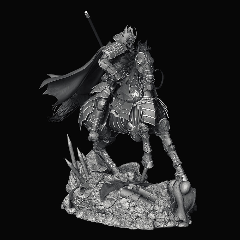 Samurai Batman - 3D Model by 3DModelDesigner