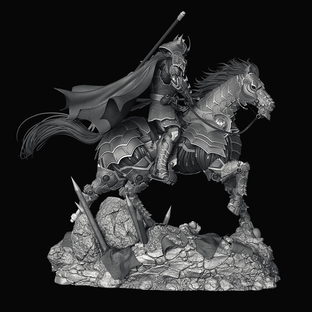 Samurai Batman - 3D Model by 3DModelDesigner