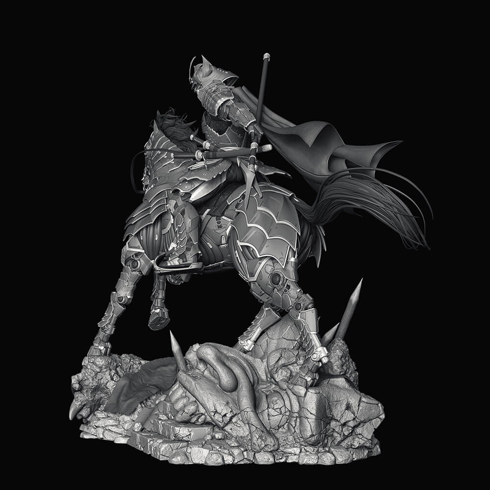 Samurai Batman - 3D Model by 3DModelDesigner