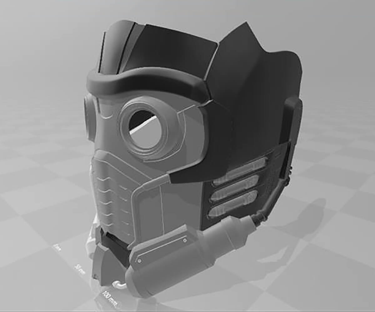 Star Lord Helmet - 3D Print Model by 3DModelDesigner