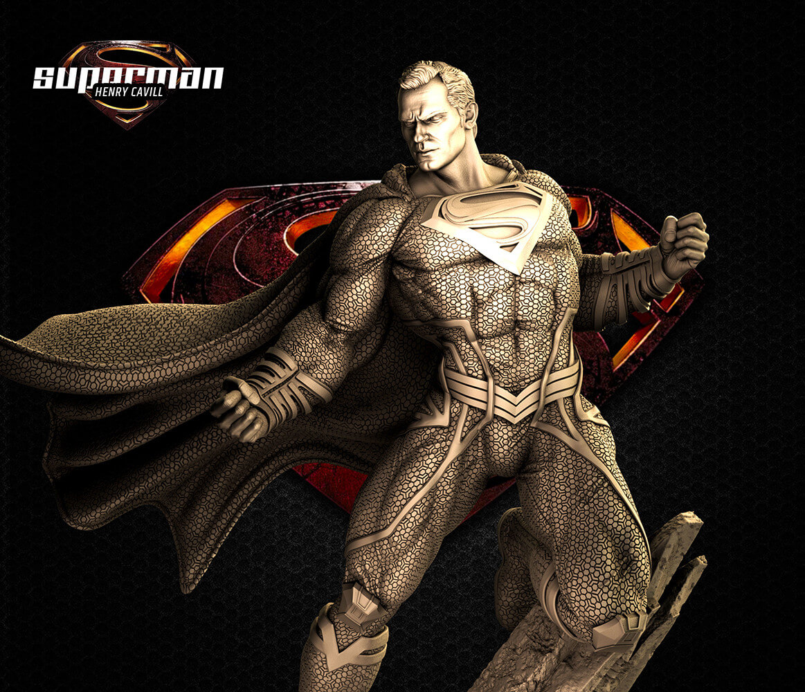 Superman Sculpture - 3D Model by 3DModelDesigner