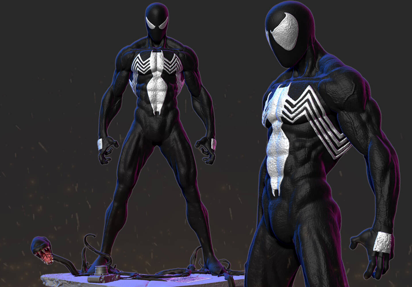 Symbiote Spiderman - 3D Model by 3DModelDesigner