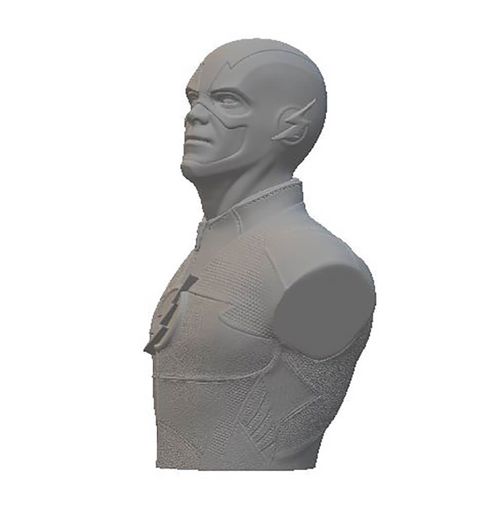 Flash Bust (The Flash) - 3D Model by 3DModelDesigner