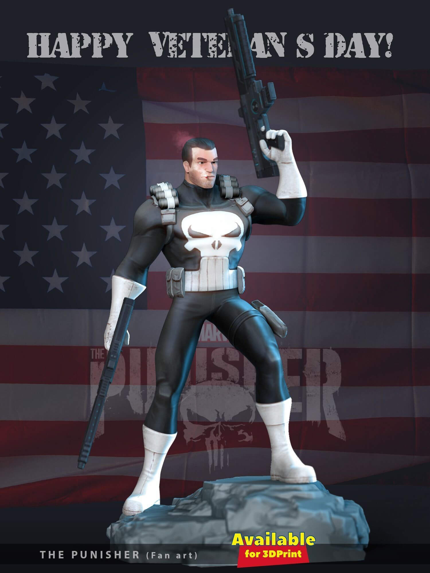 The Punisher - 3D Model by 3DModelDesigner