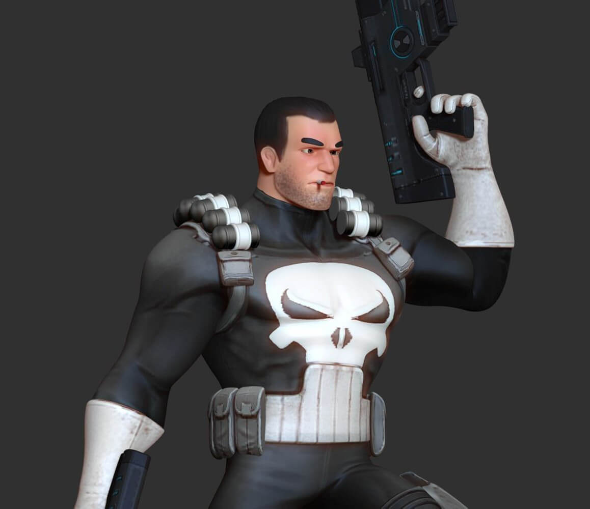 The Punisher - 3D Model by 3DModelDesigner