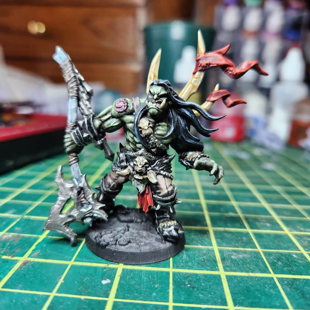 Throgar The Chainbreaker - Orc Barbarian Hero 3D Print Model by 3DModelDesigner