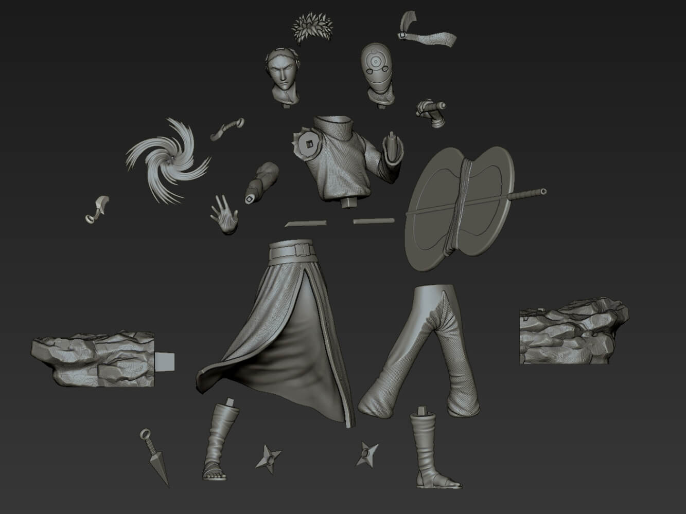 Uchiha Obito - Naruto 3D Model by 3DModelDesigner