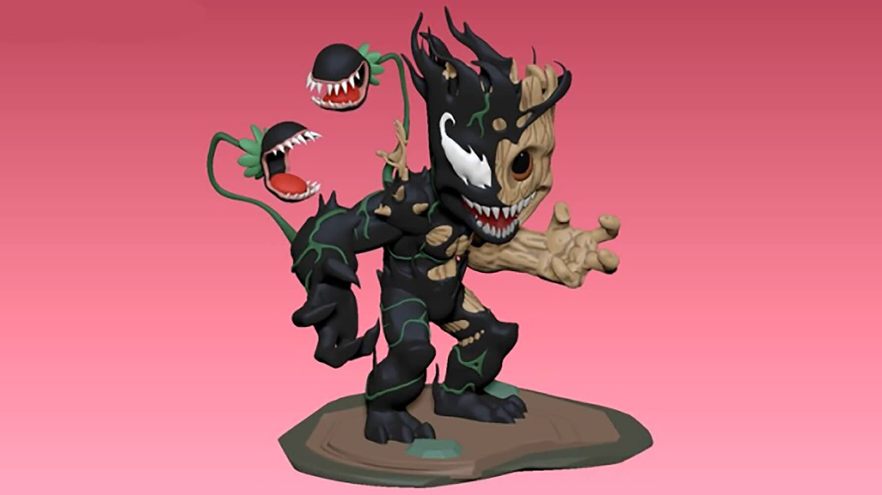 Venom Groot Statues - 3D Print Model by 3DModelDesigner