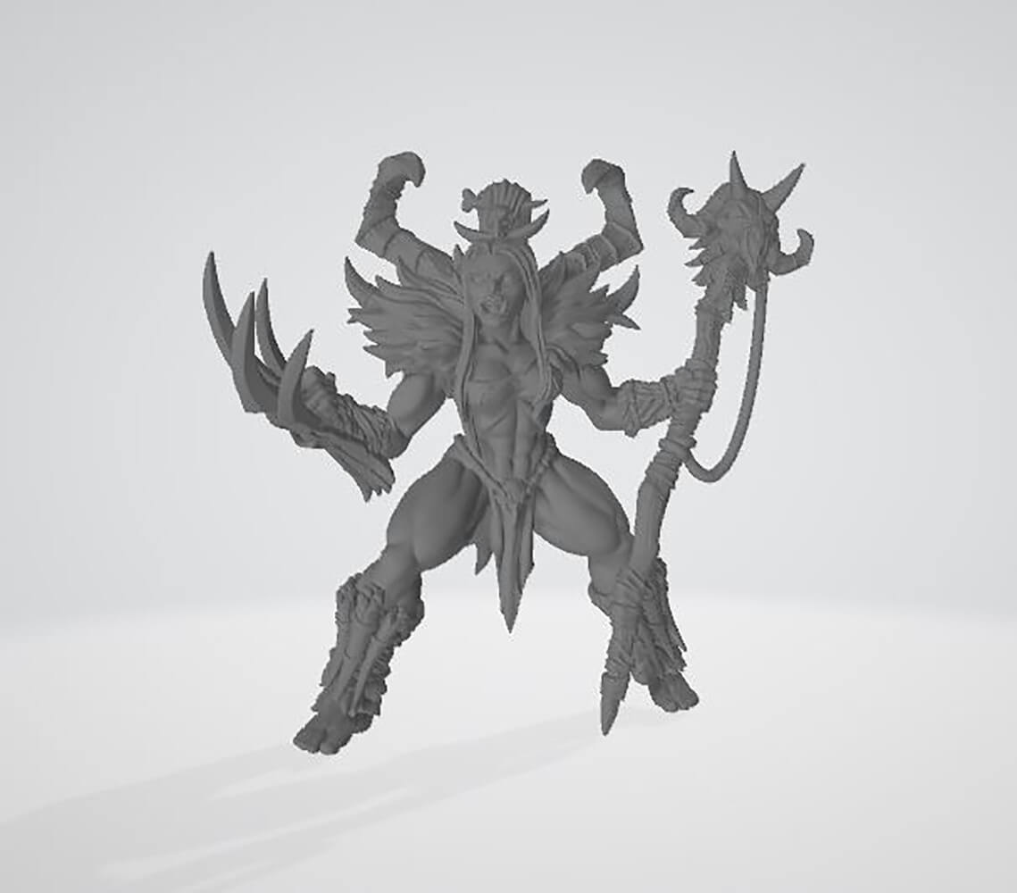 Vesdra The Shaman - Lady Orc Shaman 3D Print Model by 3DModelDesigner