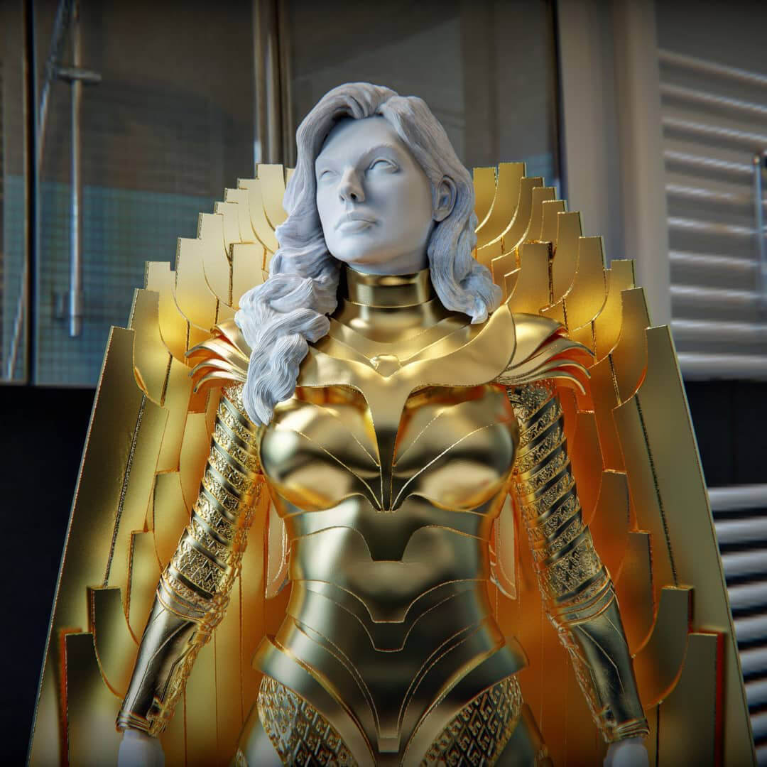 Wonder Woman 1984 - Standing Pose 3D Model by 3DModelDesigner