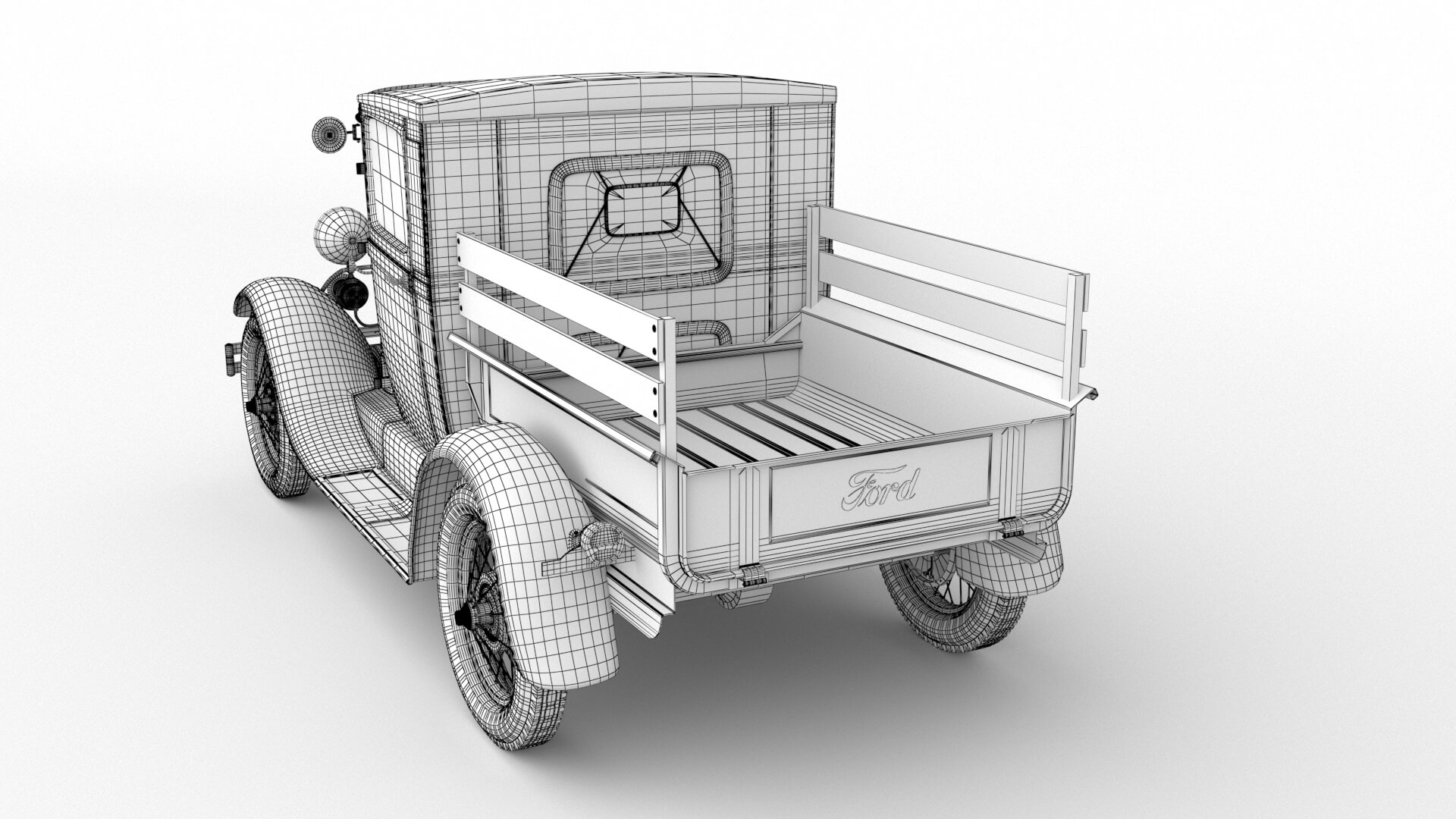 1929 Model a Pickup Truck by 3dmodelgarage