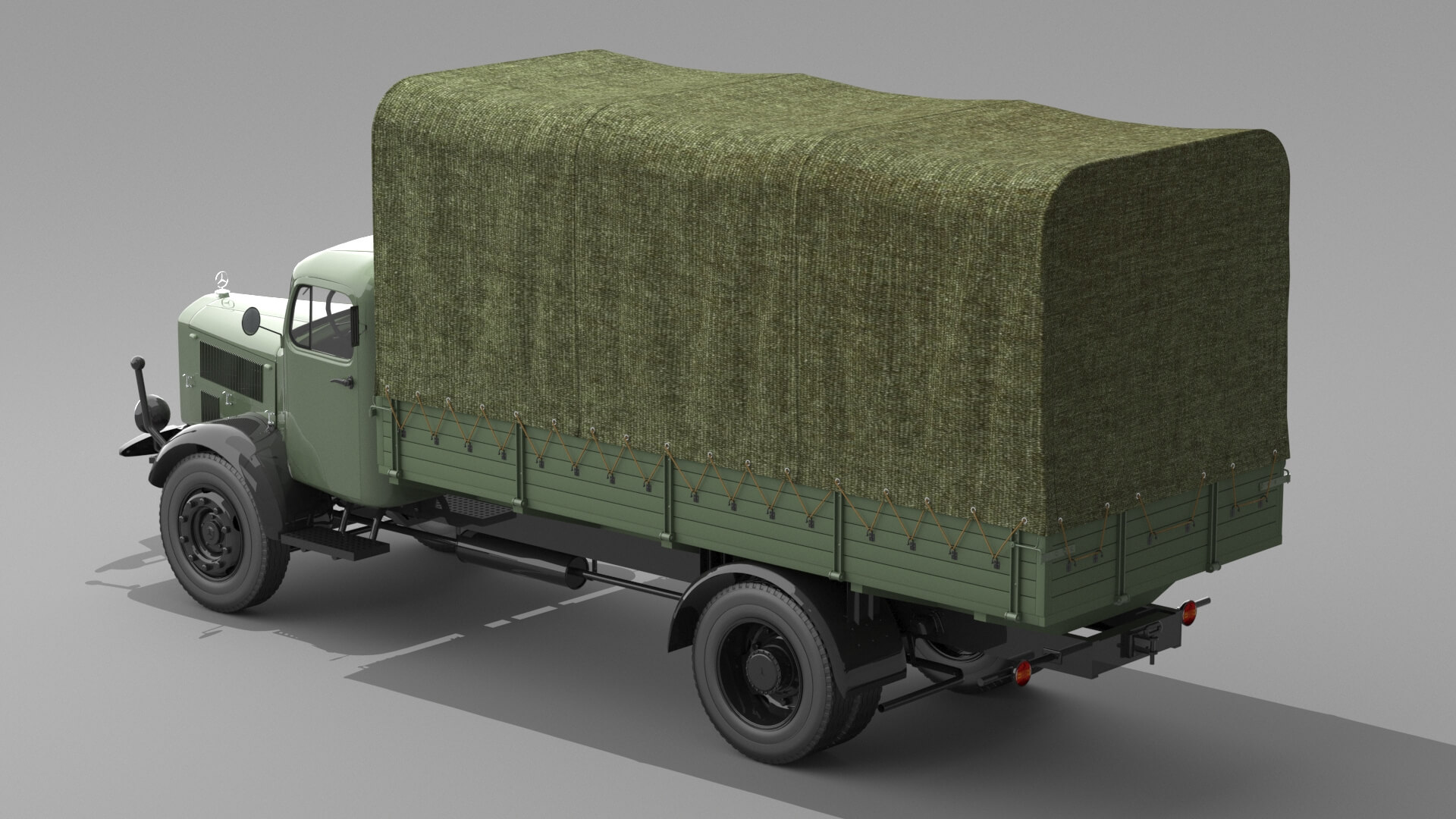 1943 Mercedes Benz L 4500 S - 3D Model by 3dmodelgarage
