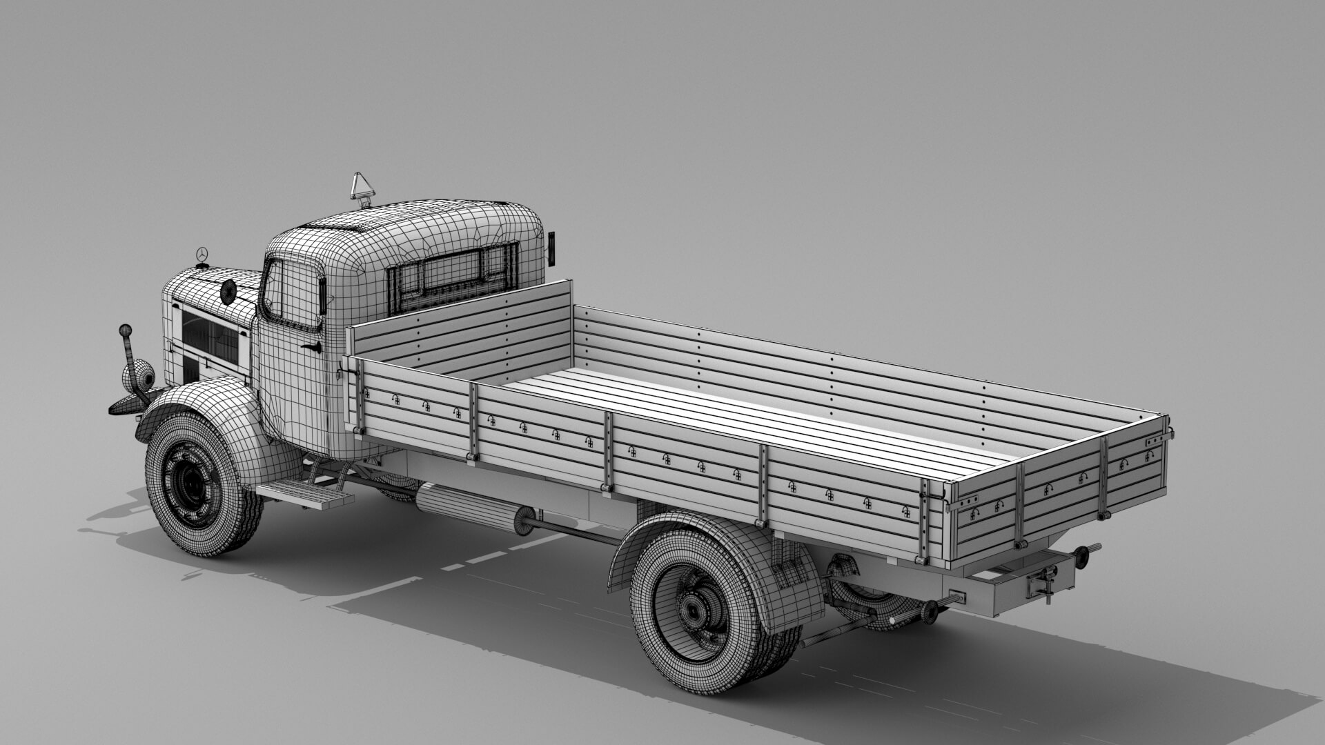 1943 Mercedes Benz L 4500 S - 3D Model by 3dmodelgarage