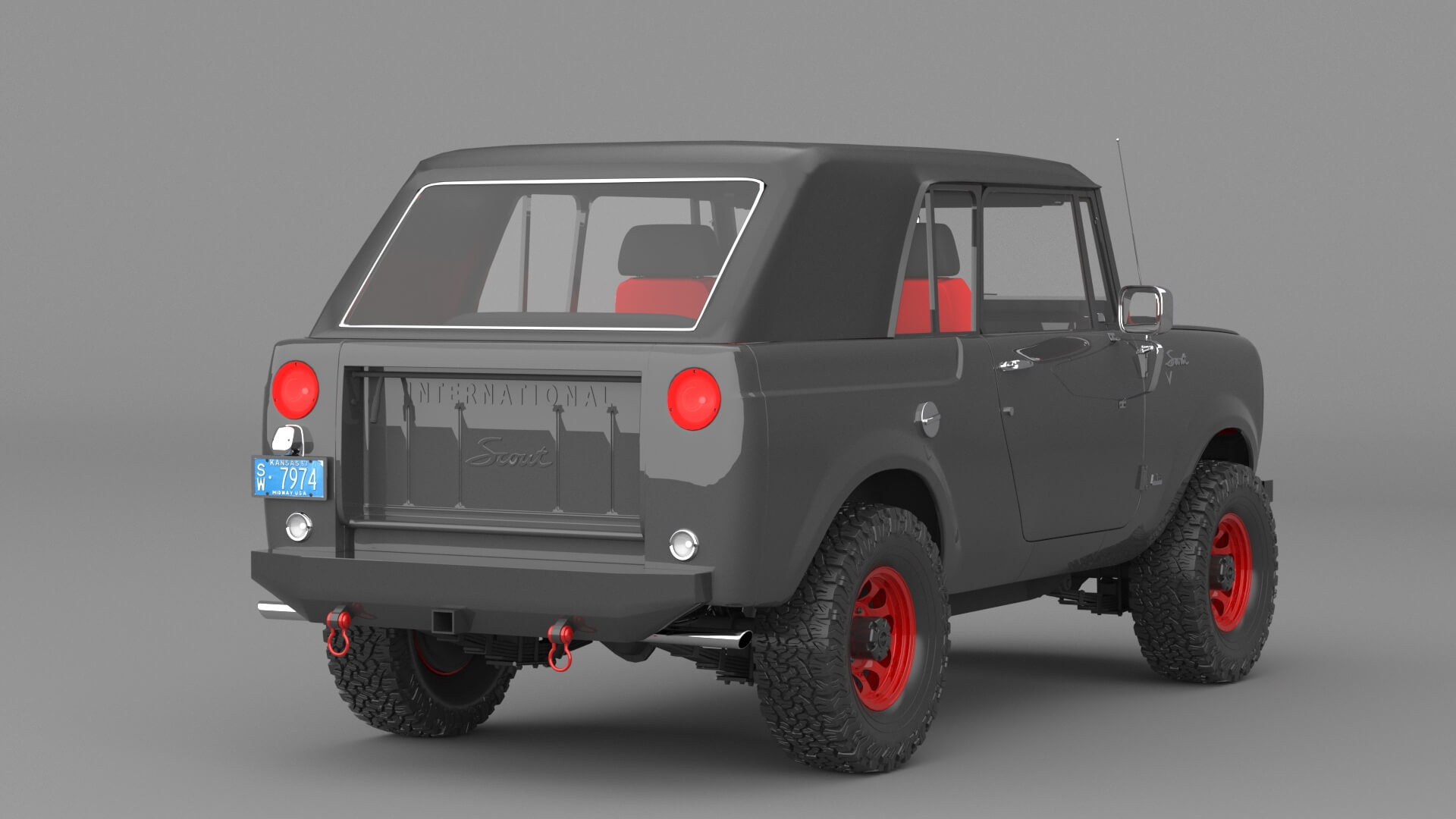 1967 International Scout 800 Sporttop Custom - 3D Model by 3dmodelgarage
