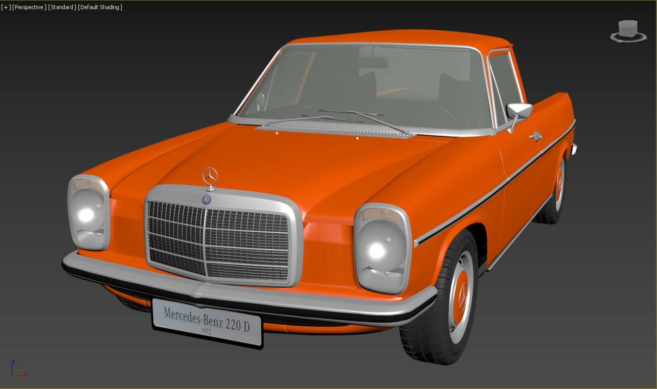 1972 Model Mercedes Benz 220 D Pickup by 3dmodelgarage