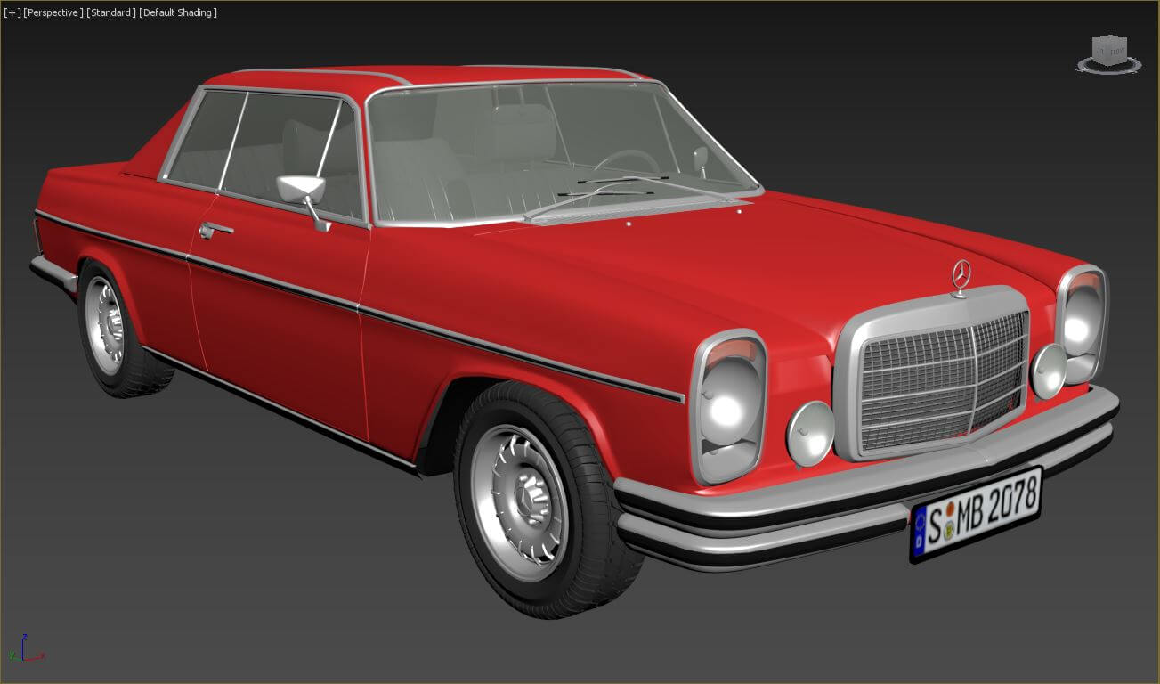 Mercedes Benz W114 C 280 Coupe - 3D Model by 3dmodelgarage