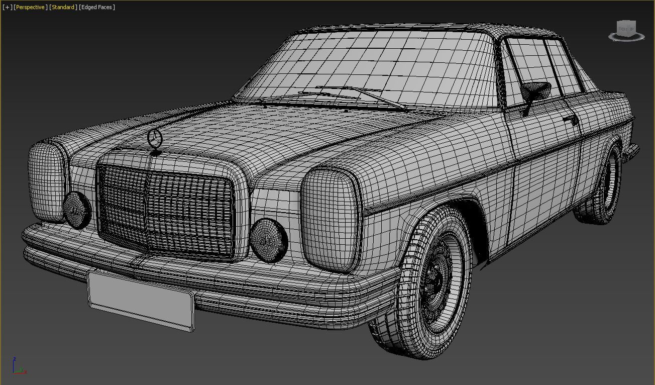 Mercedes Benz W114 C 280 Coupe - 3D Model by 3dmodelgarage