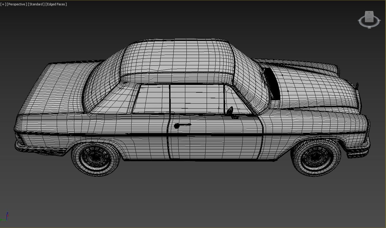 Mercedes Benz W114 C 280 Coupe - 3D Model by 3dmodelgarage