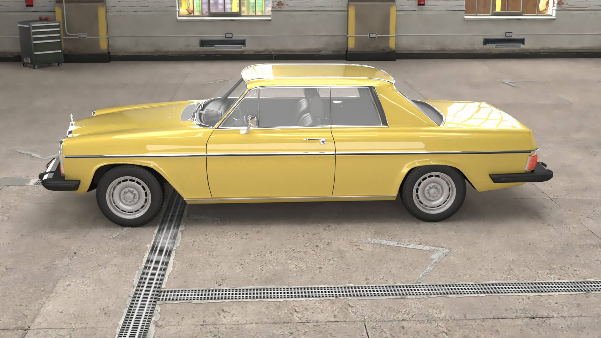 Mercedes Benz W114 C 280 Coupe - 3D Model by 3dmodelgarage