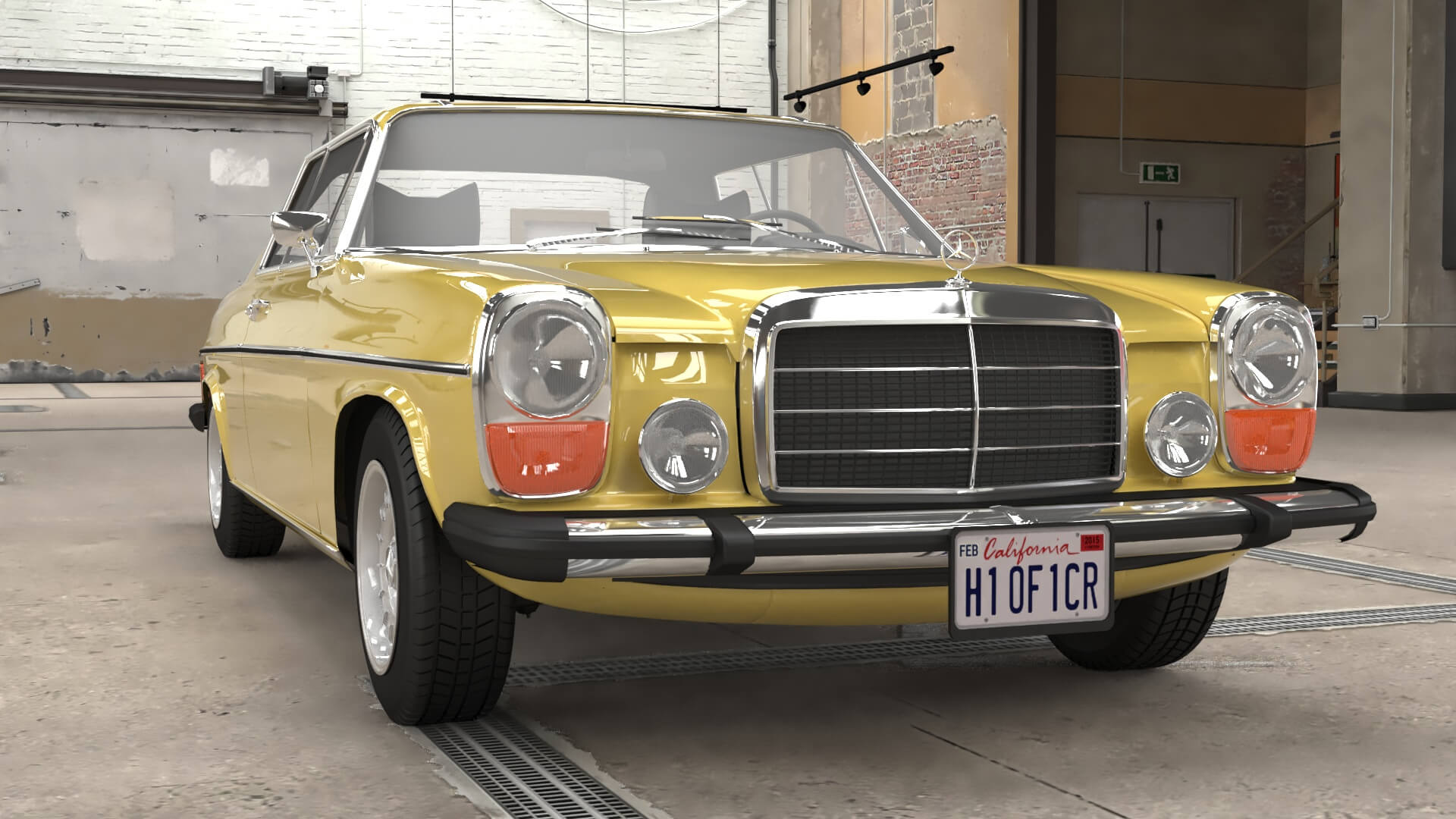 Mercedes Benz W114 C 280 Coupe - 3D Model by 3dmodelgarage