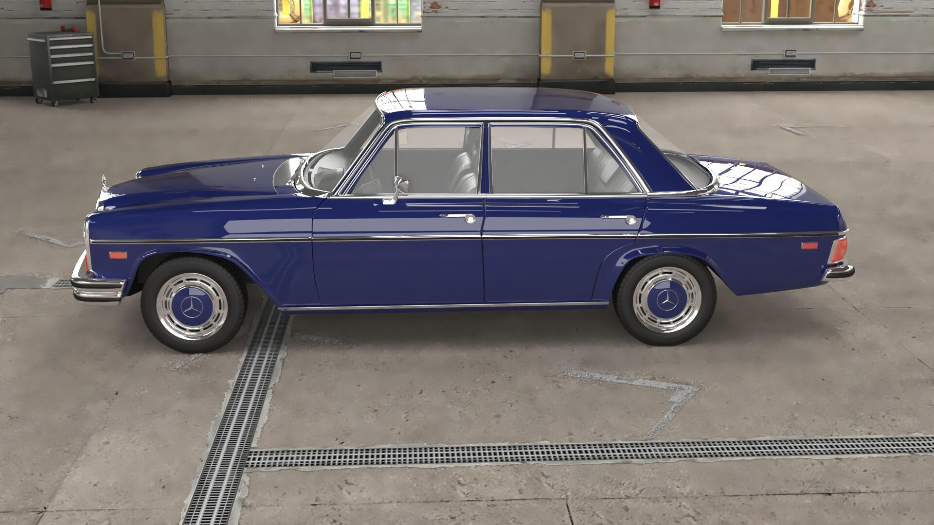 Mercedes Benz W114 Sedan - 3D Model by 3dmodelgarage