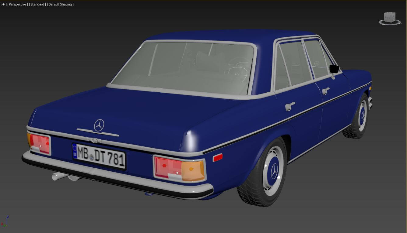 Mercedes Benz W114 Sedan - 3D Model by 3dmodelgarage