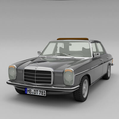Mercedes Benz W115 Sedan - 3D Model by 3dmodelgarage