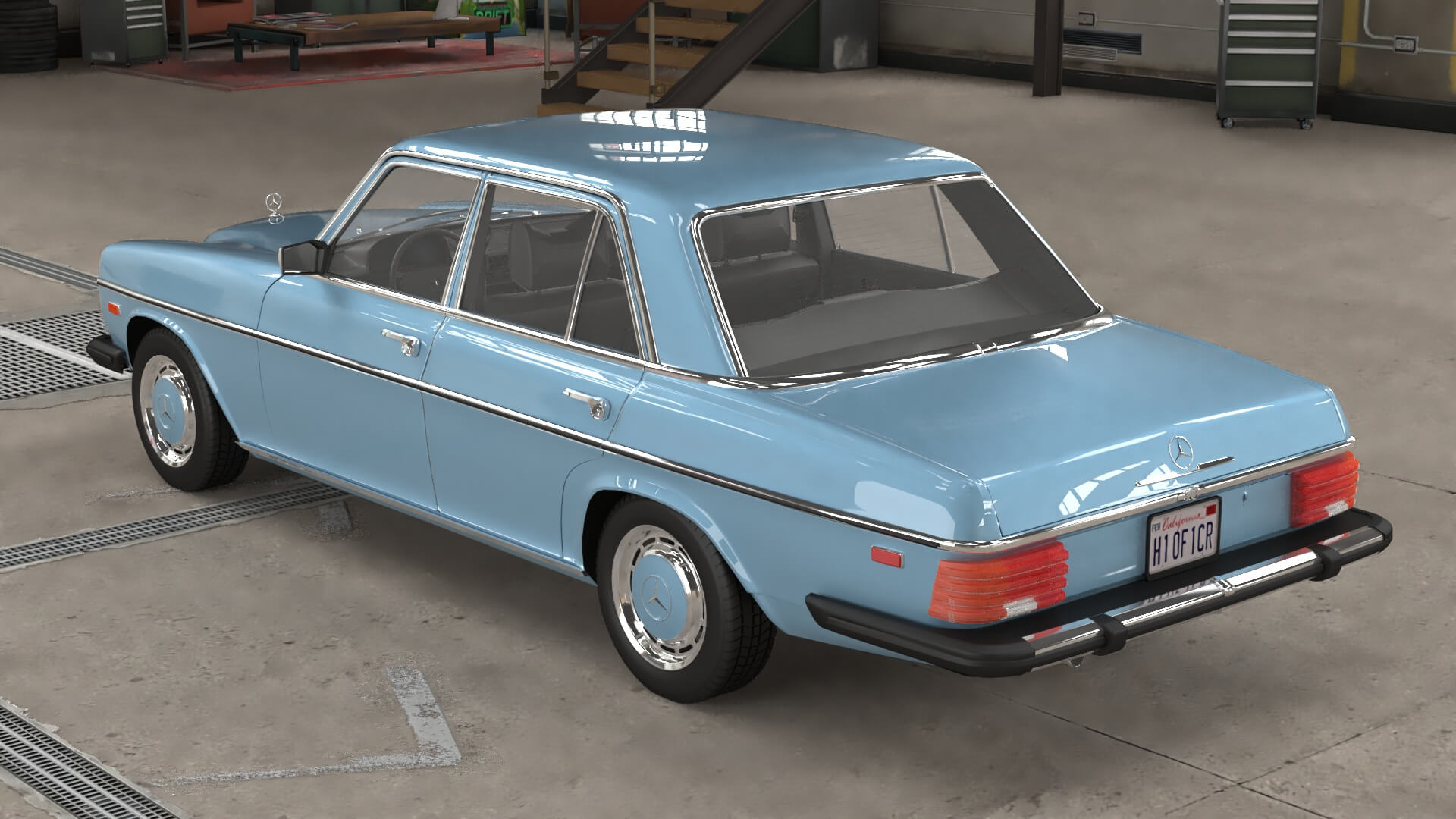 Mercedes Benz W115 Sedan - 3D Model by 3dmodelgarage