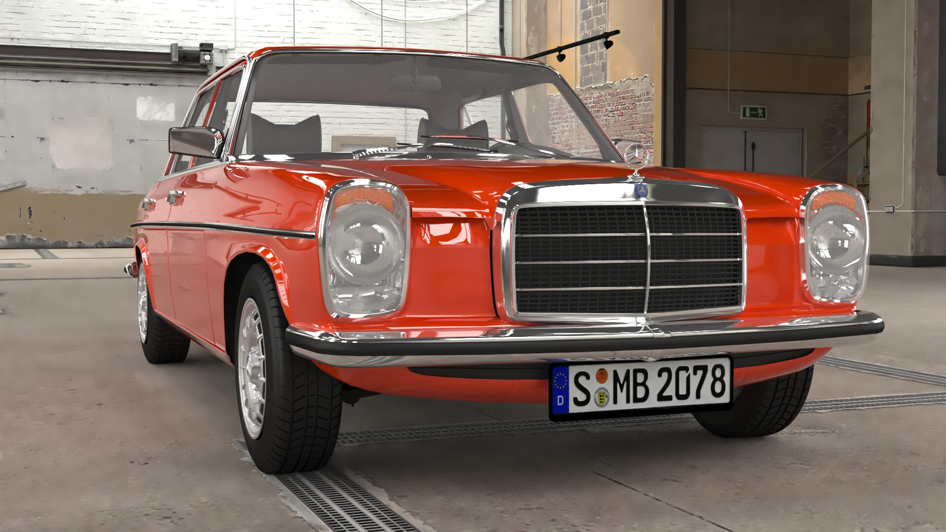 Mercedes Benz W115 Sedan - 3D Model by 3dmodelgarage