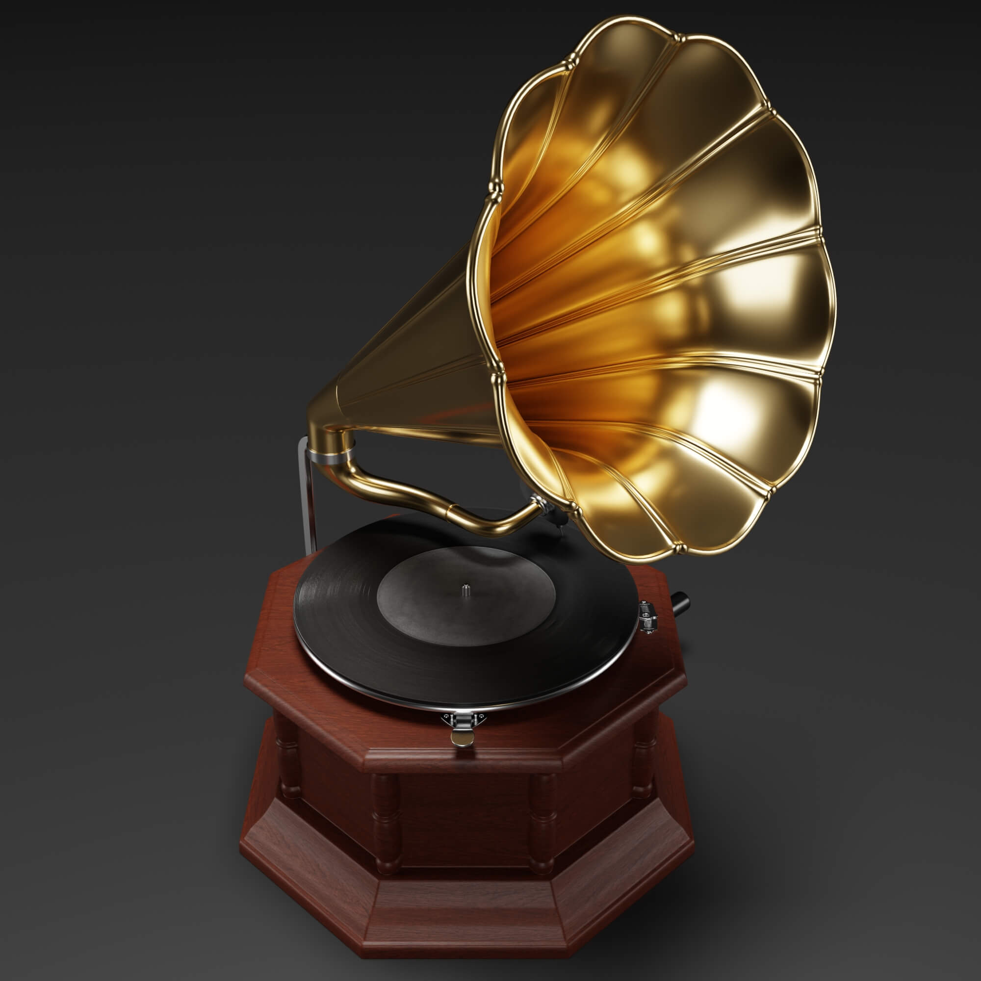 Antique Vintage Gramophone - 3D Model by 3DModelingCorp
