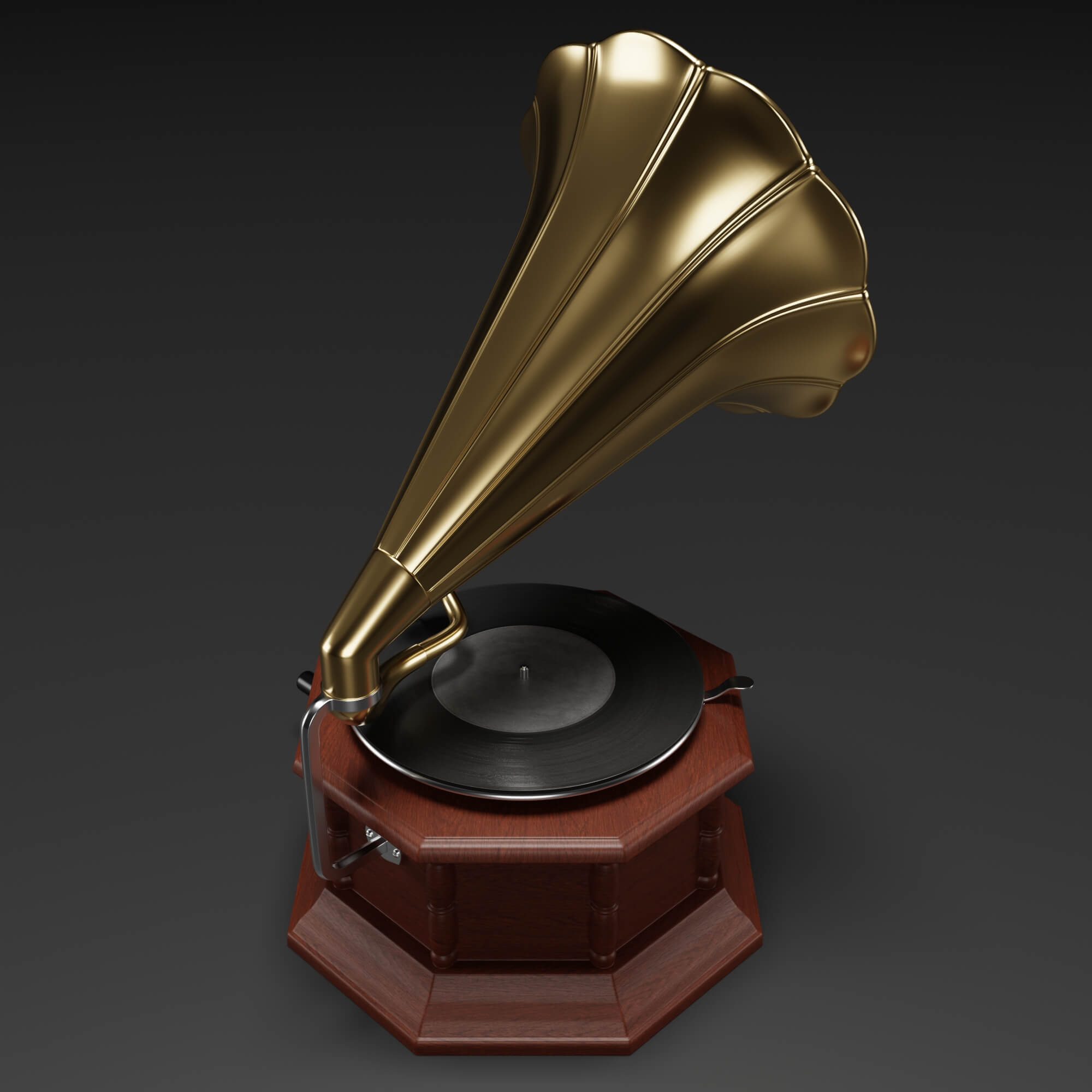 Antique Vintage Gramophone - 3D Model by 3DModelingCorp