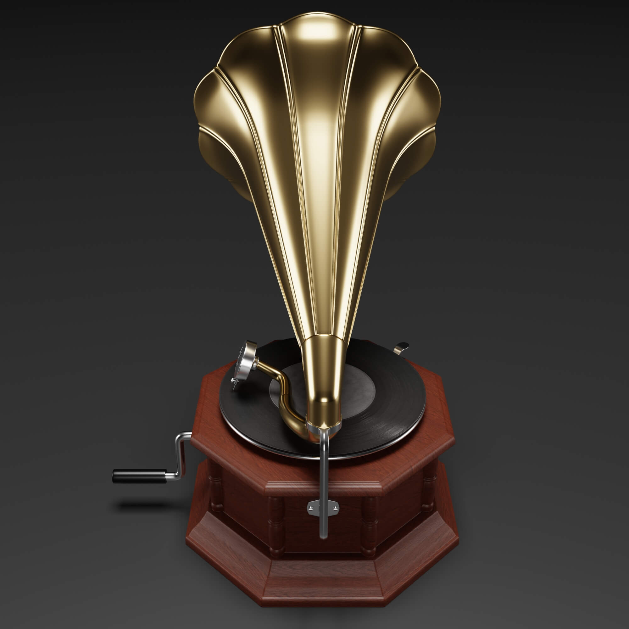 Antique Vintage Gramophone - 3D Model by 3DModelingCorp