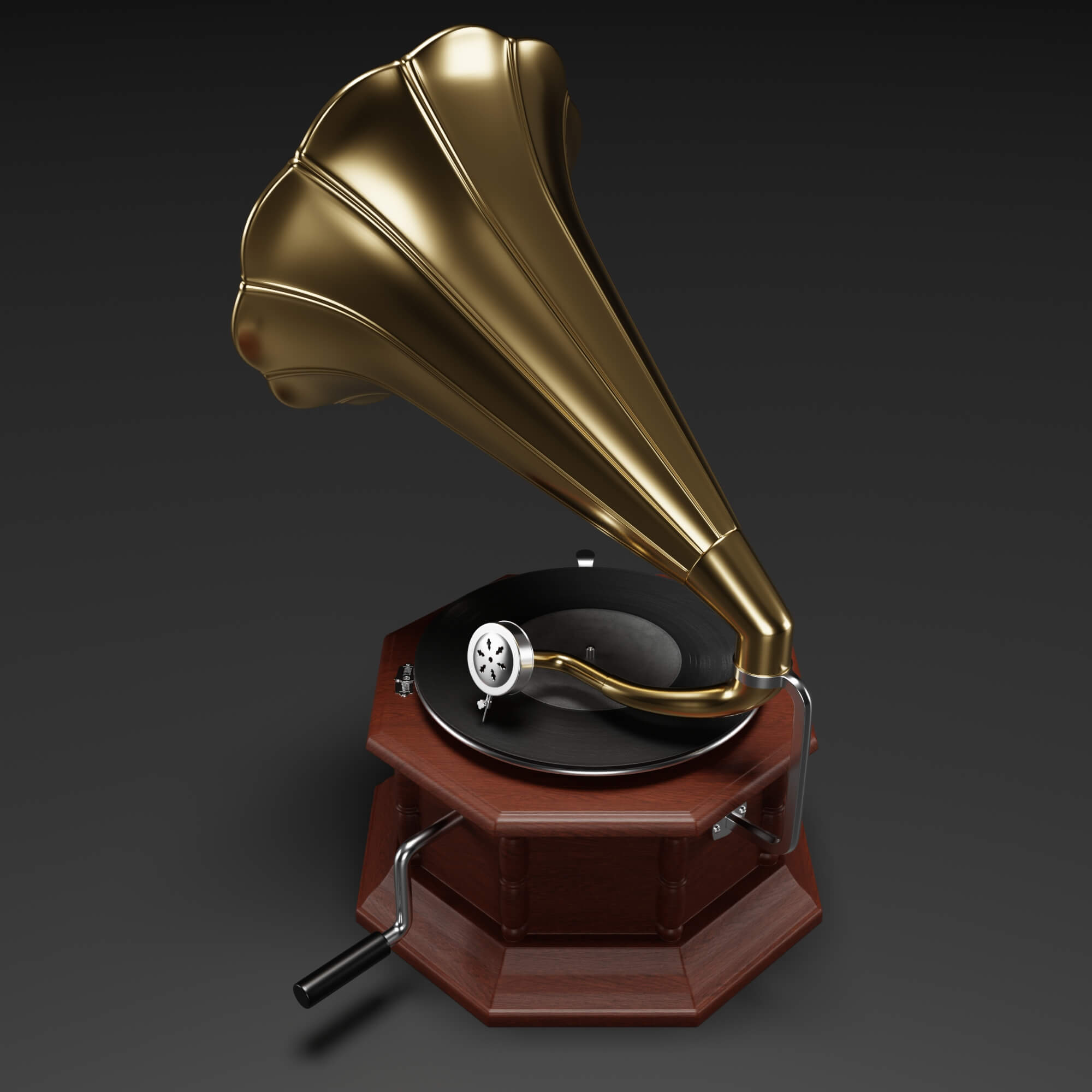Antique Vintage Gramophone - 3D Model by 3DModelingCorp