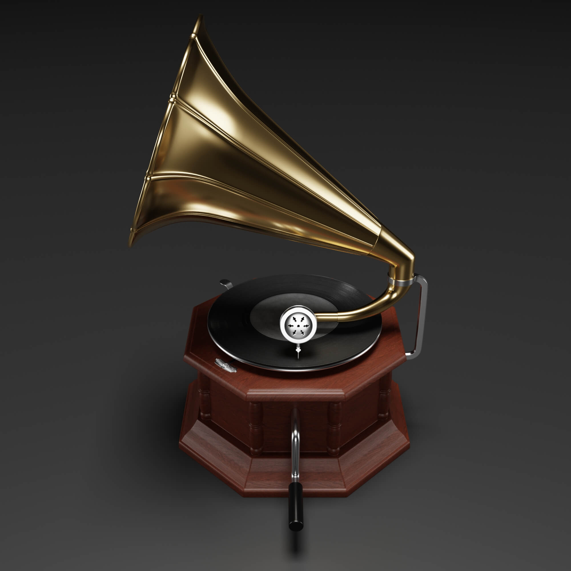 Antique Vintage Gramophone - 3D Model by 3DModelingCorp