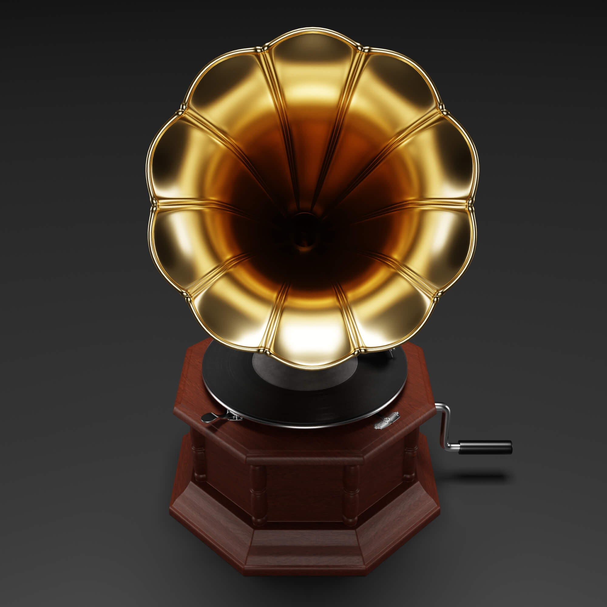 Antique Vintage Gramophone - 3D Model by 3DModelingCorp