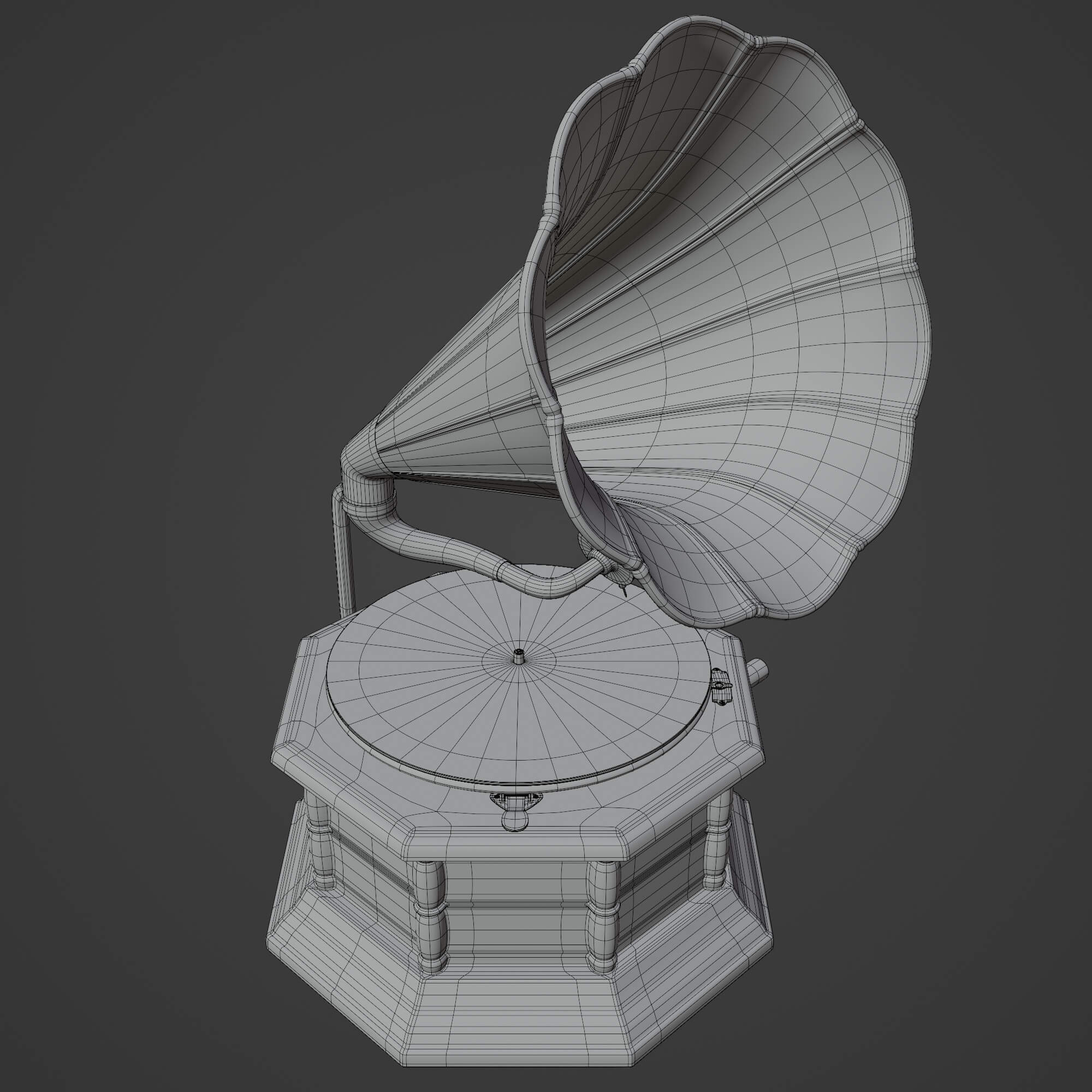 Antique Vintage Gramophone - 3D Model by 3DModelingCorp