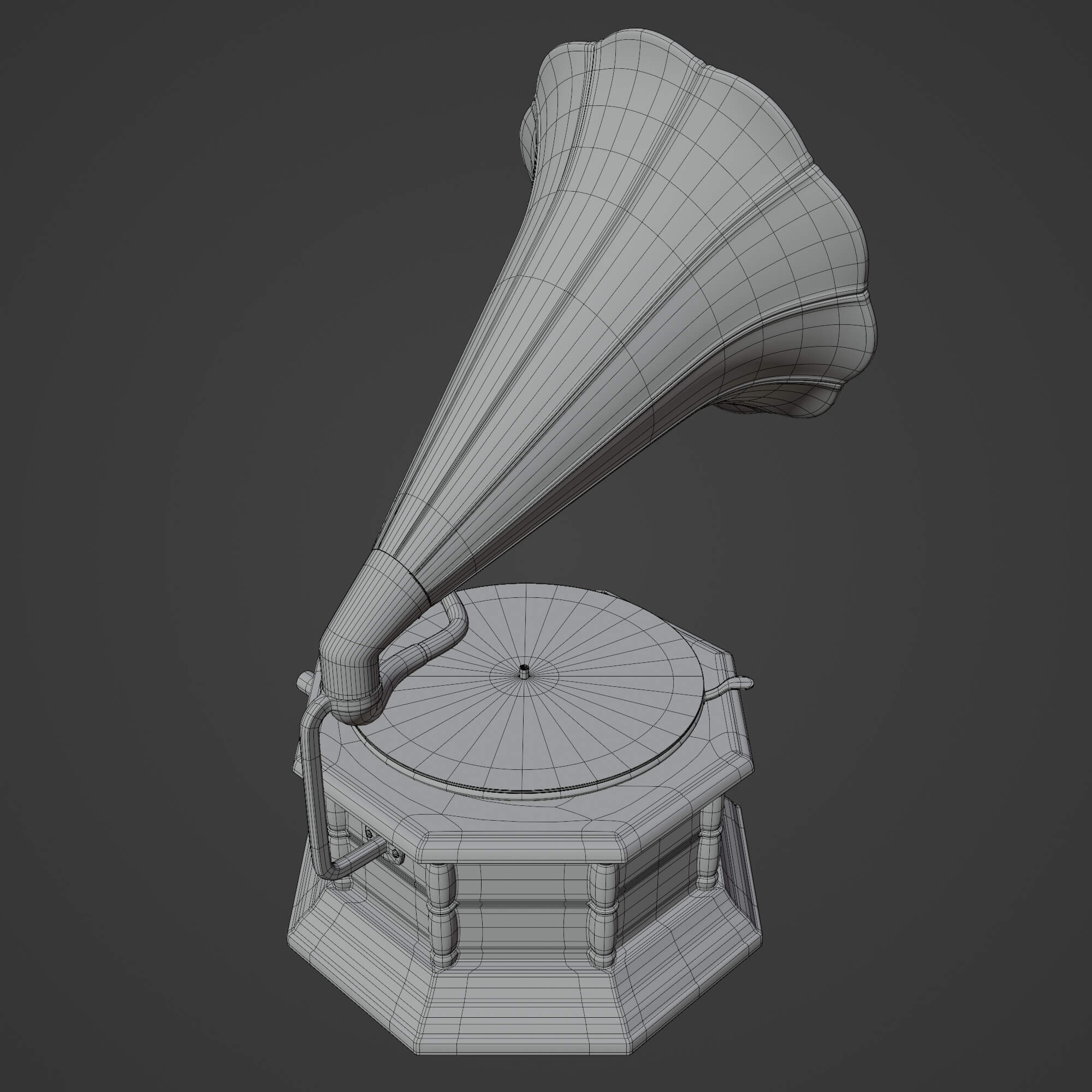 Antique Vintage Gramophone - 3D Model by 3DModelingCorp