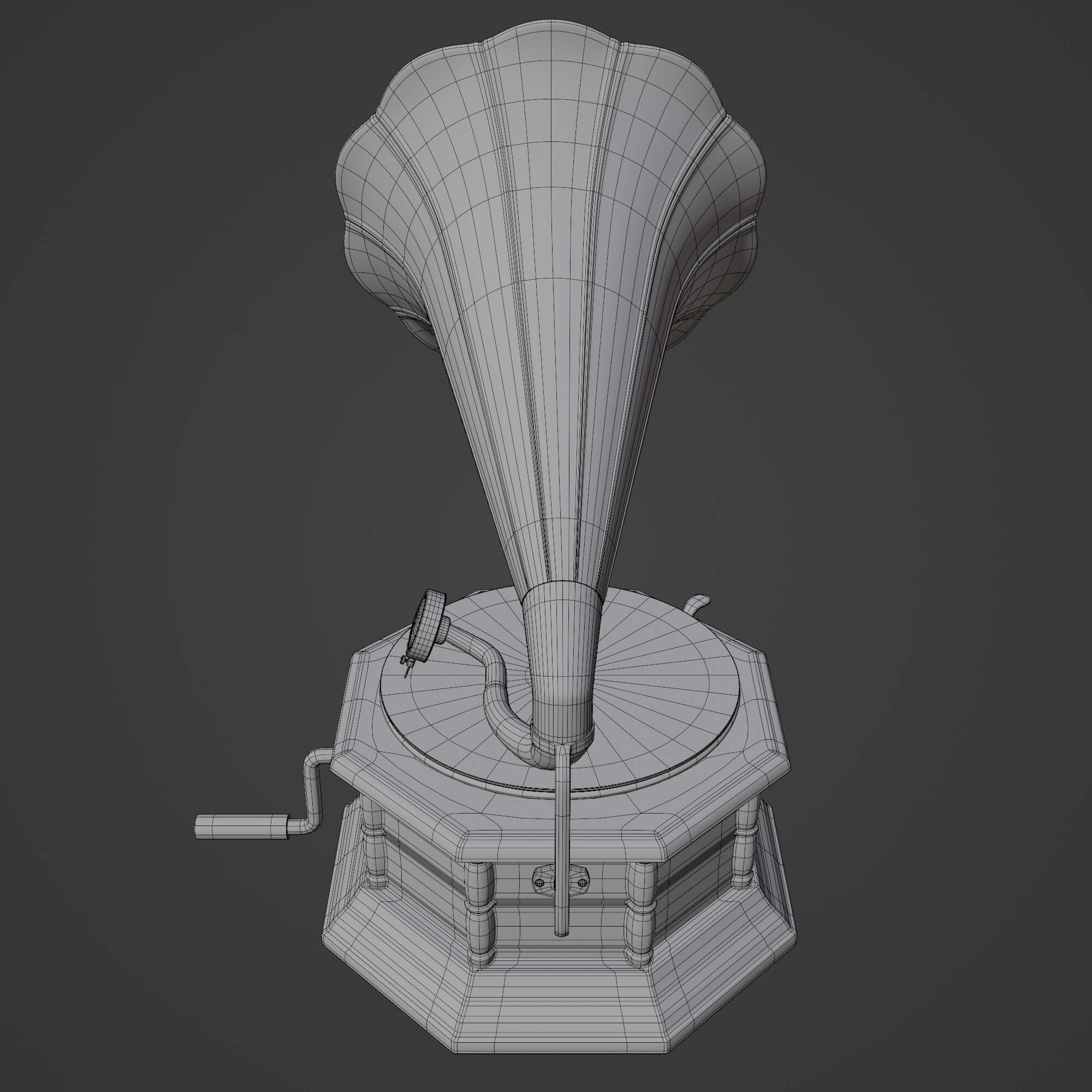 Antique Vintage Gramophone - 3D Model by 3DModelingCorp