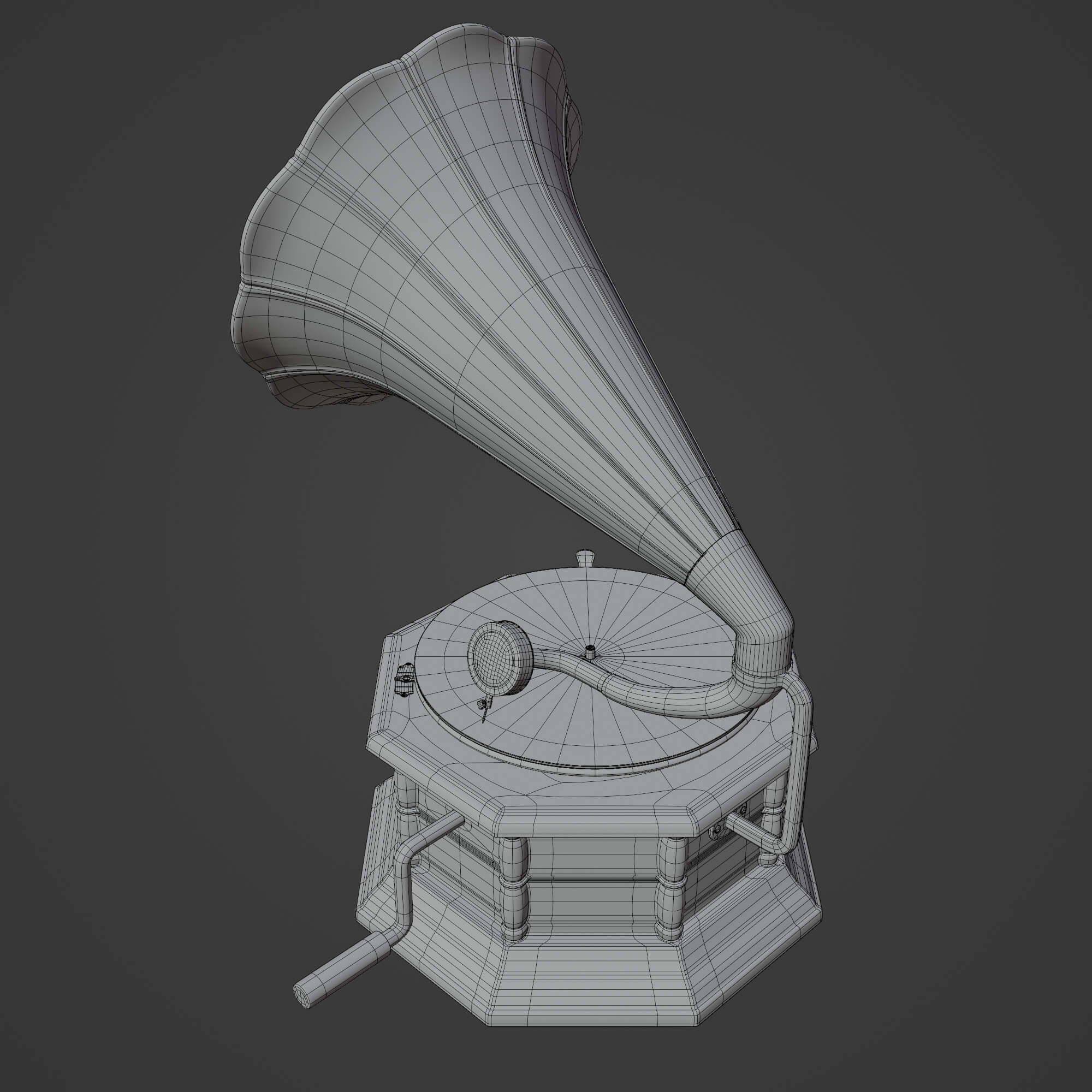 Antique Vintage Gramophone - 3D Model by 3DModelingCorp