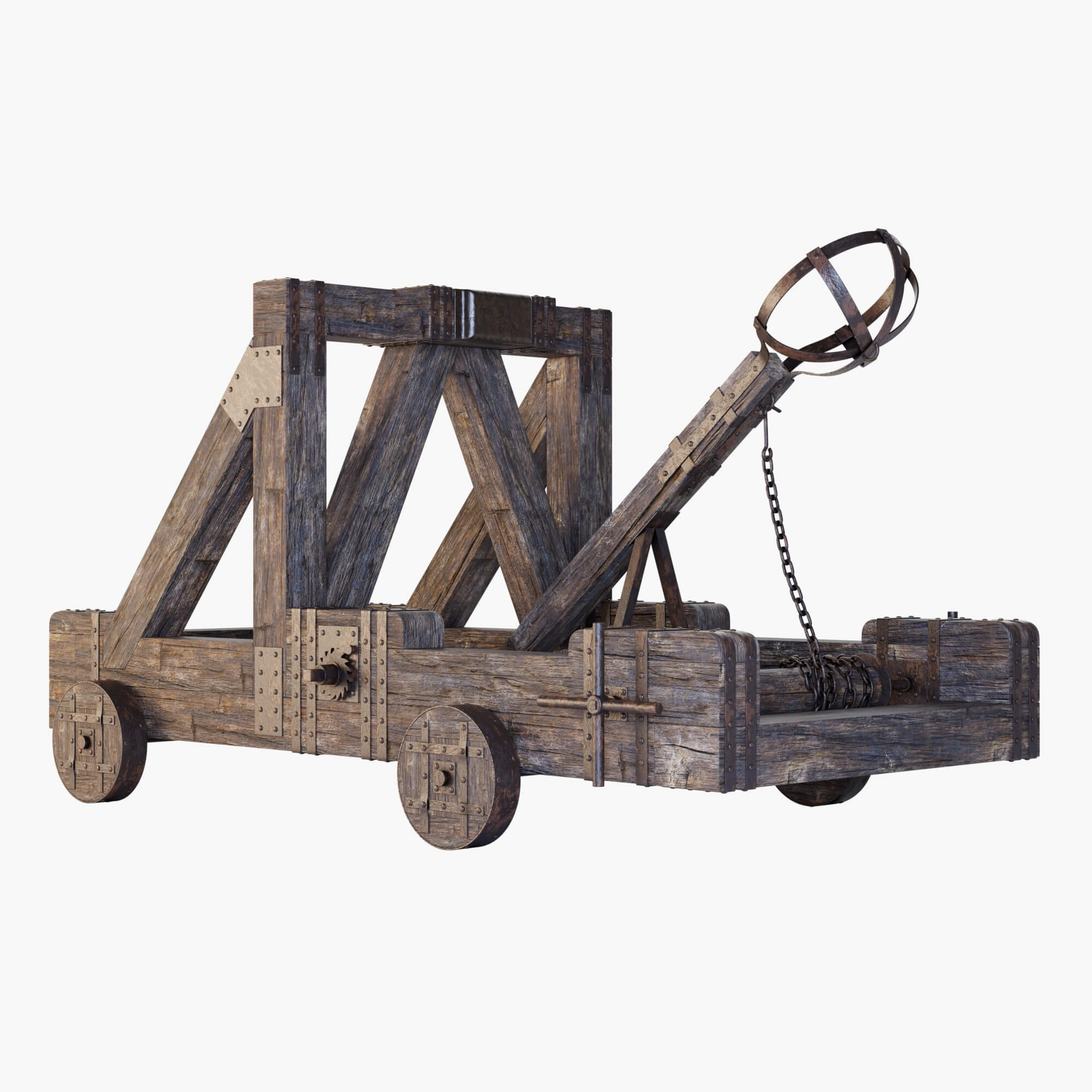 Ancient Catapult - 3D Model by 3DModelingCorp