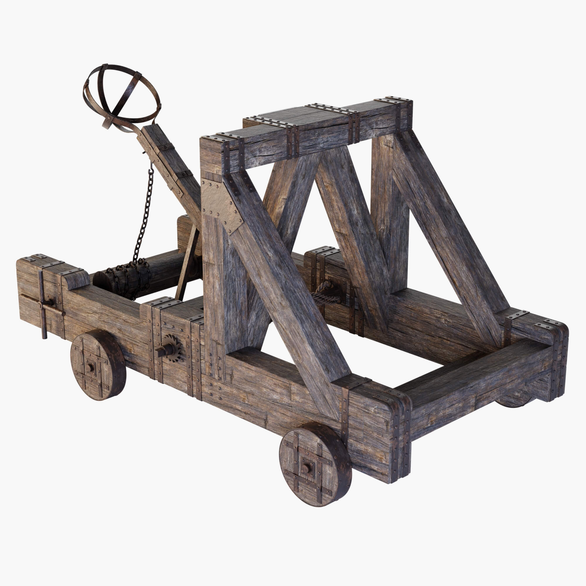 Ancient Catapult - 3D Model by 3DModelingCorp