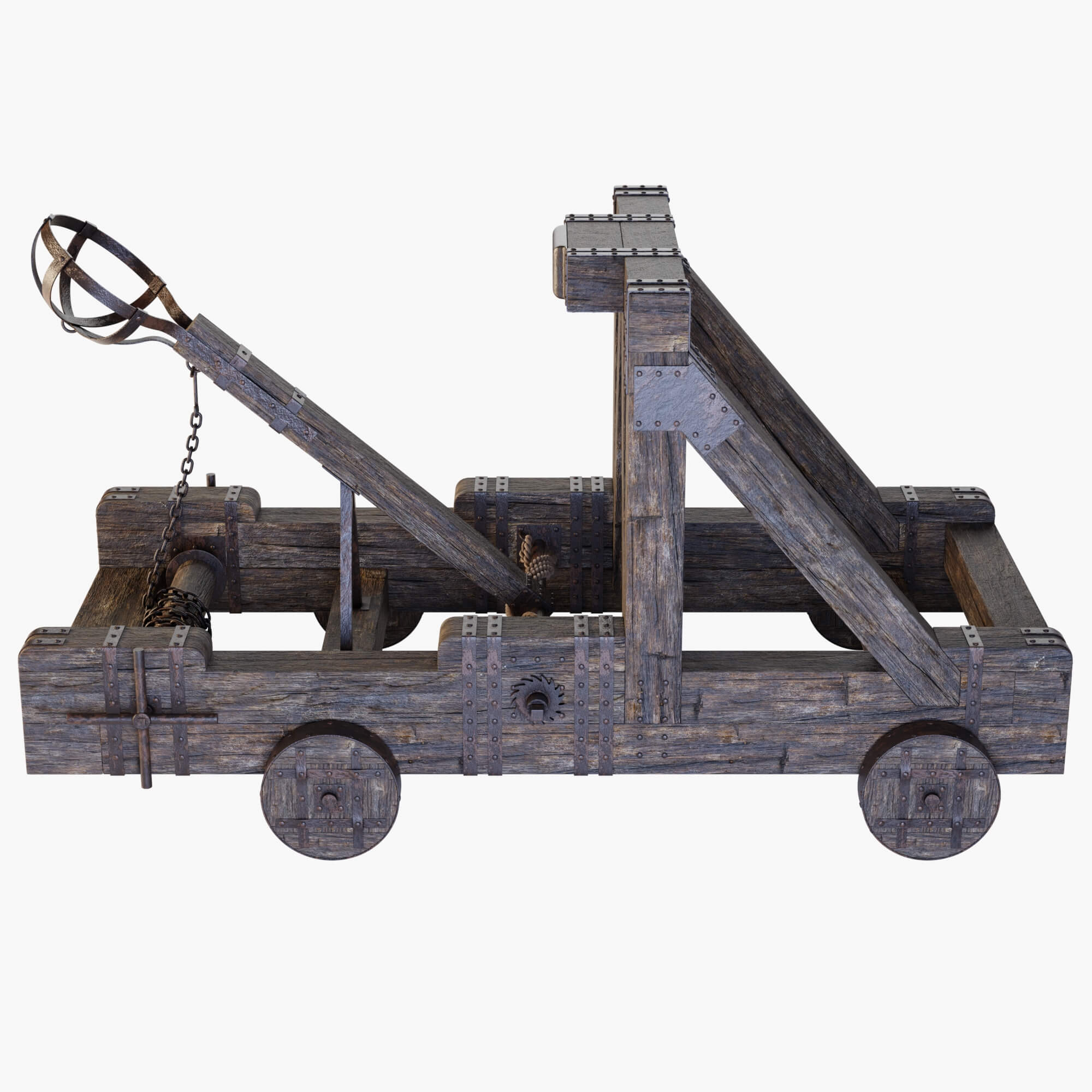 Ancient Catapult - 3D Model by 3DModelingCorp
