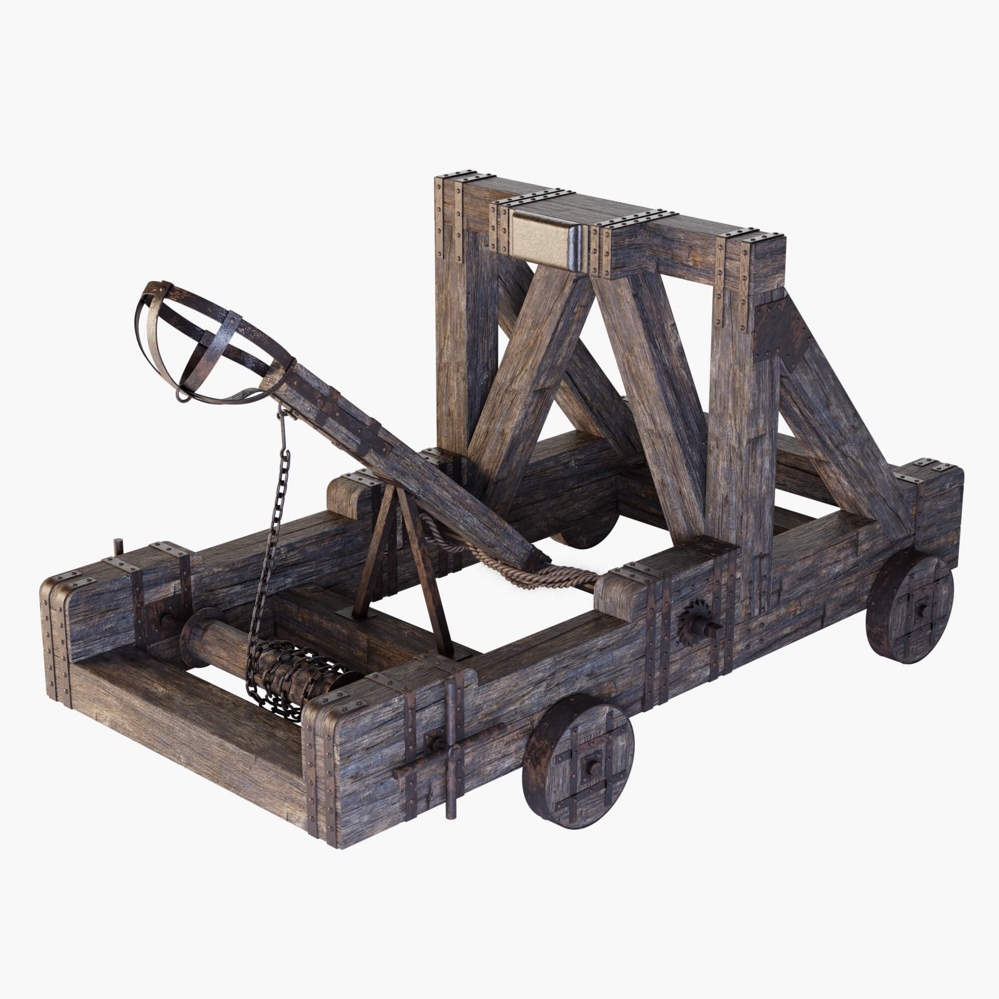 Ancient Catapult - 3D Model by 3DModelingCorp