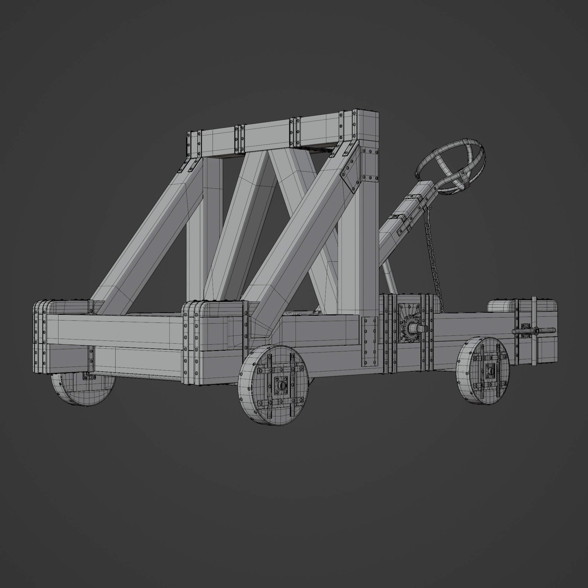 Ancient Catapult - 3D Model by 3DModelingCorp