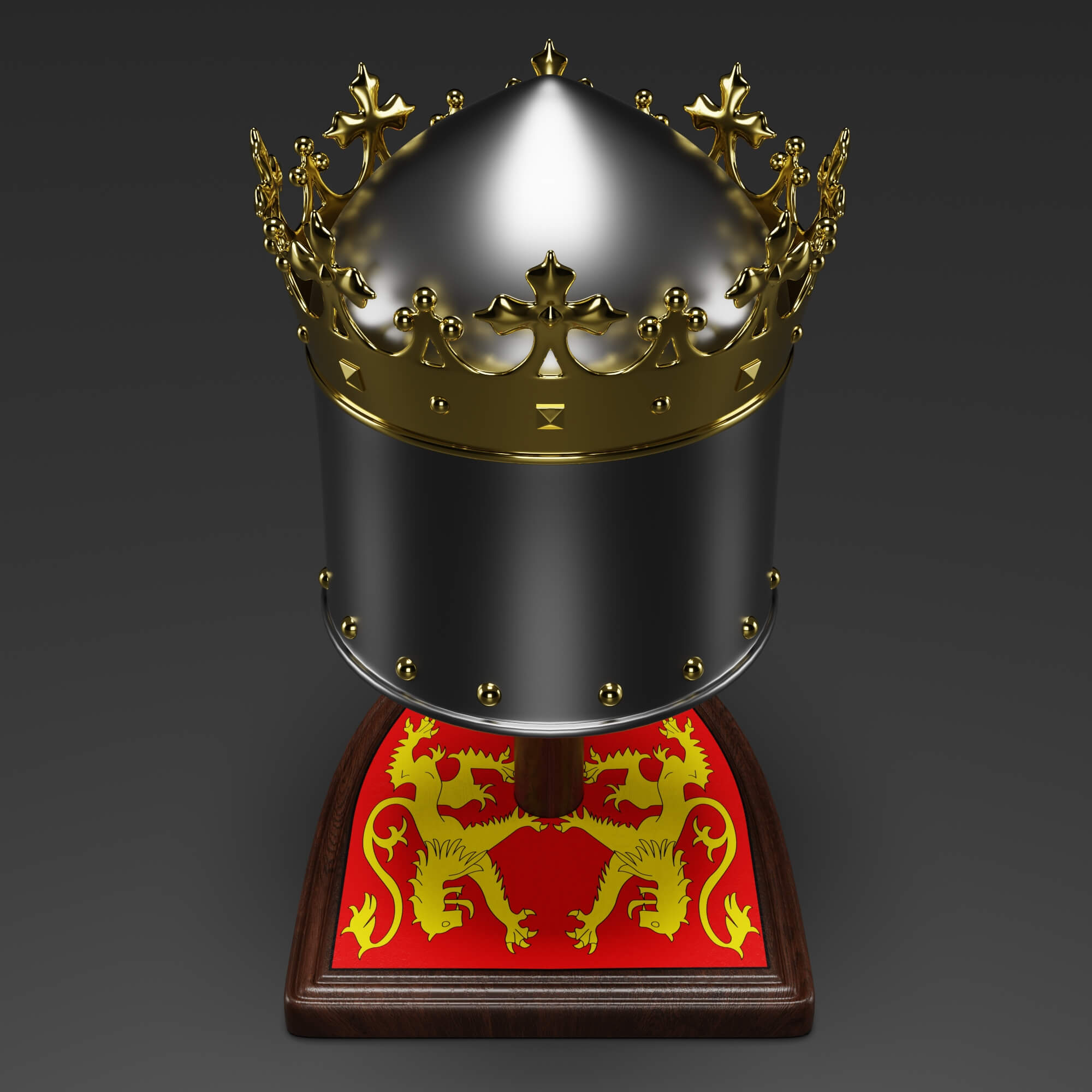 Medieval Helmet King Crown - 3D Model by 3DModelingCorp