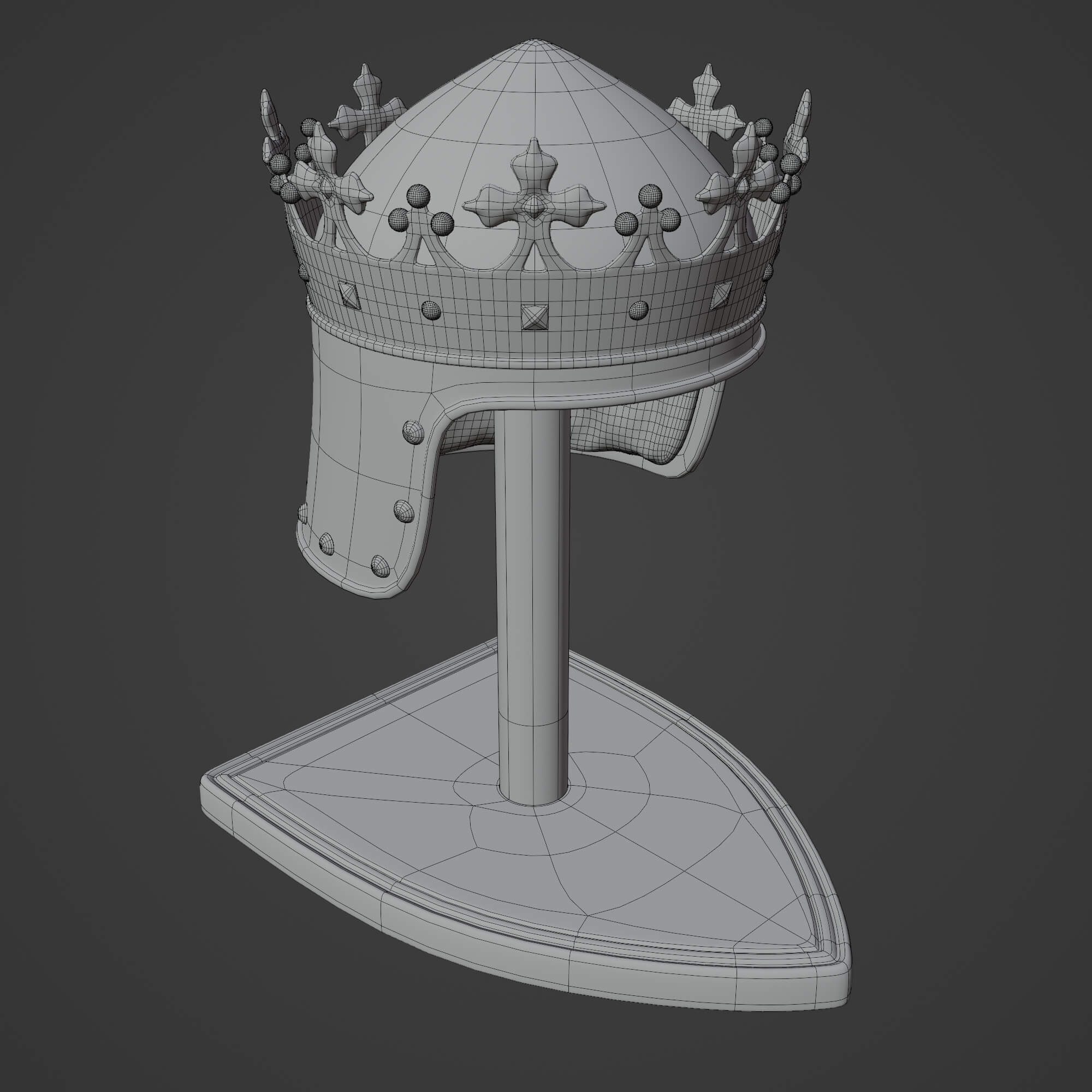 Medieval Helmet King Crown - 3D Model by 3DModelingCorp