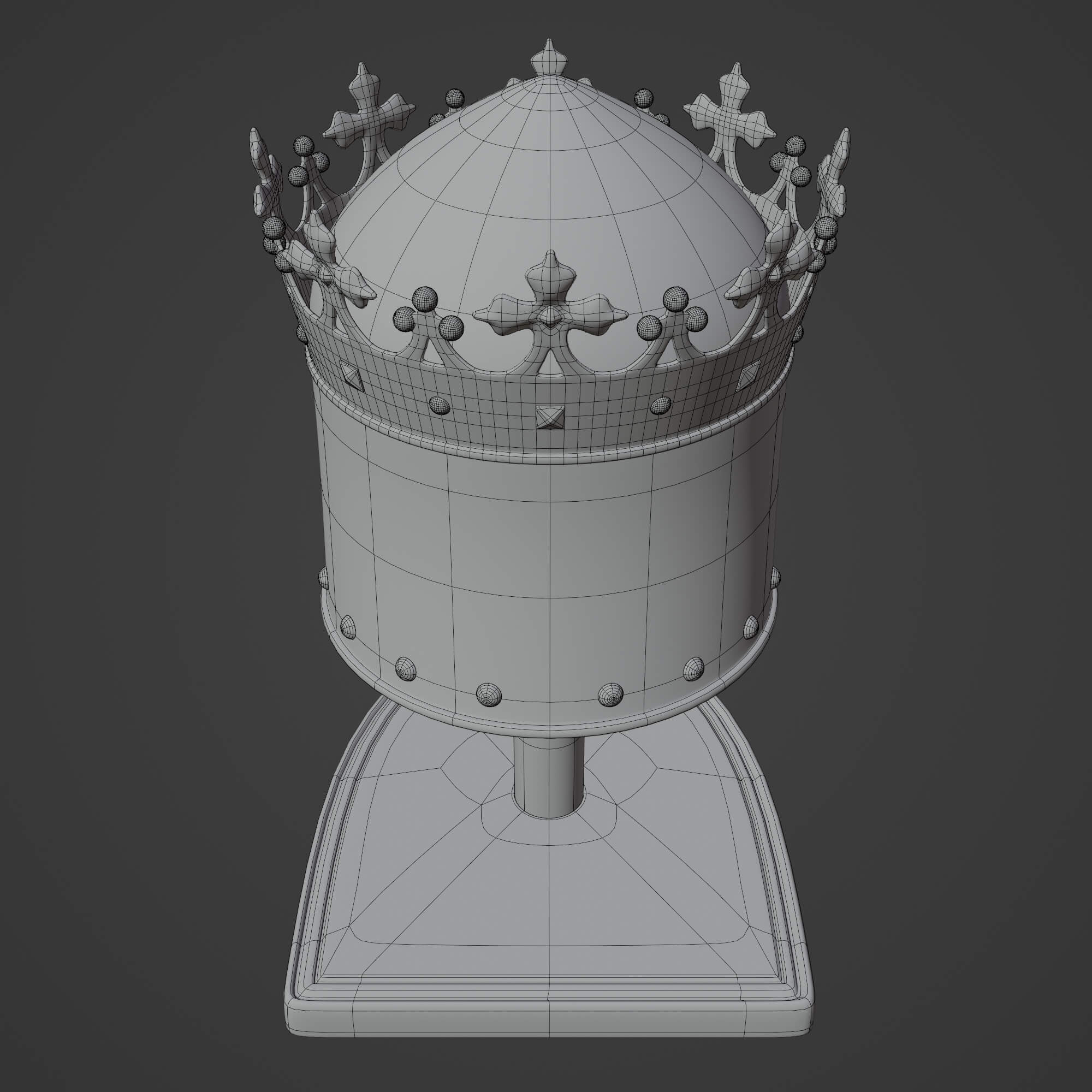 Medieval Helmet King Crown - 3D Model by 3DModelingCorp