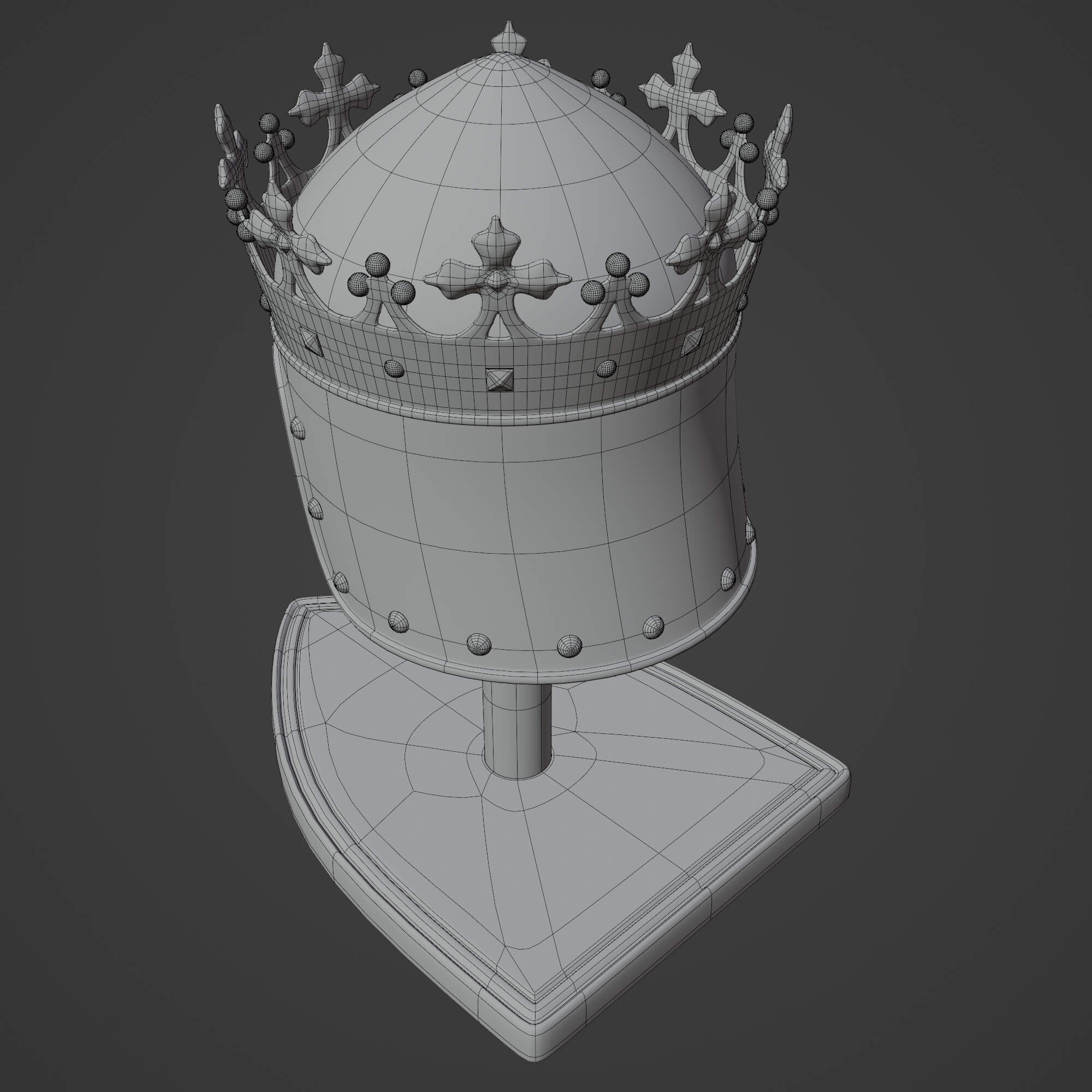 Medieval Helmet King Crown - 3D Model by 3DModelingCorp