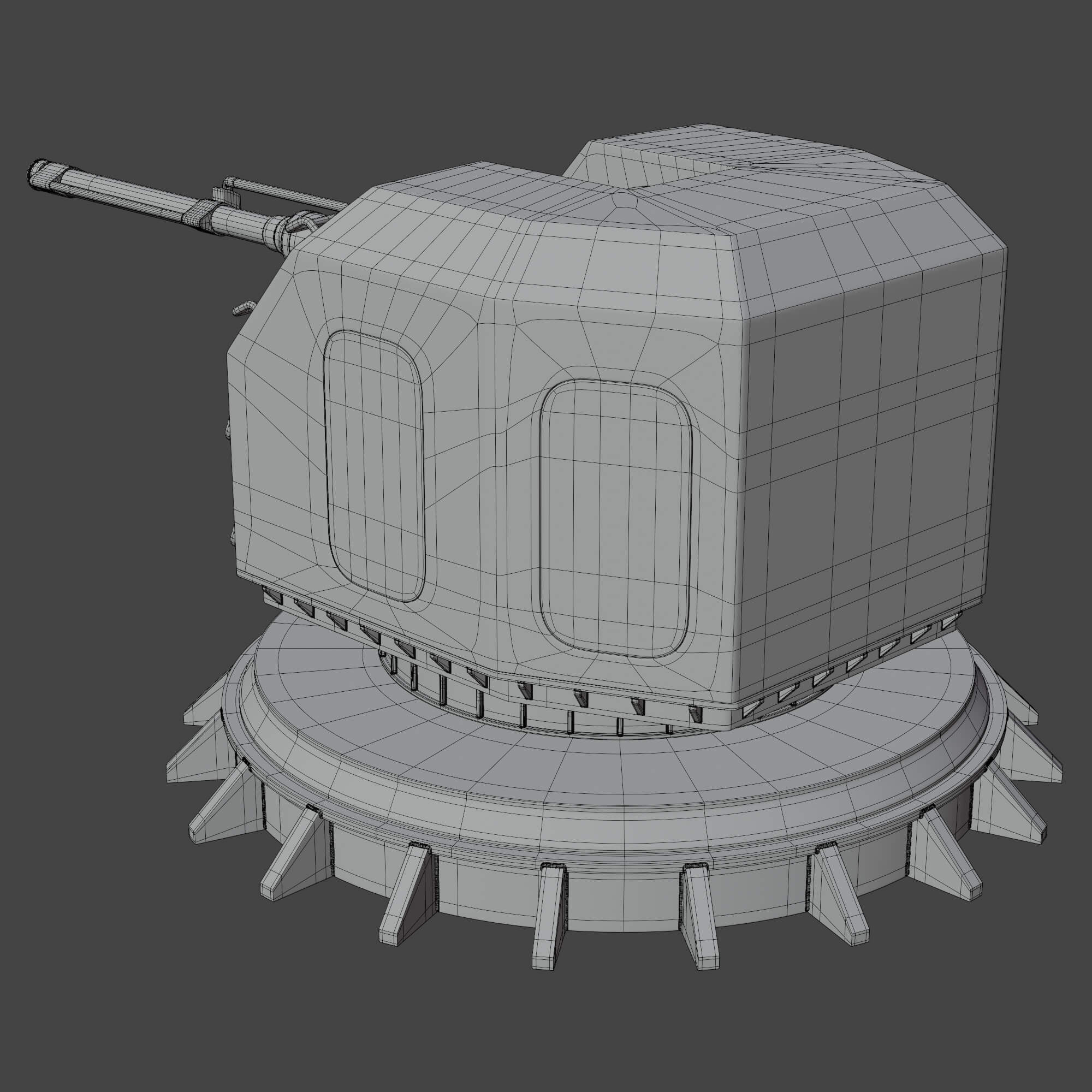 Military Ship Gun - 3D Model by 3DModelingCorp
